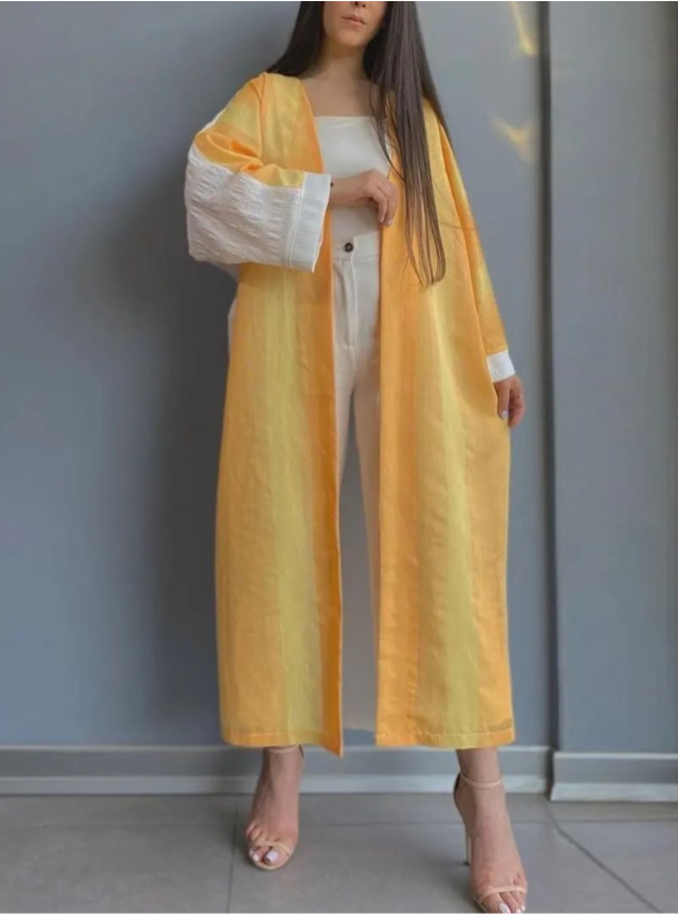 Yellow Abaya Yellow abaya for travel or Beach Abayas from Pink Dubai at ...