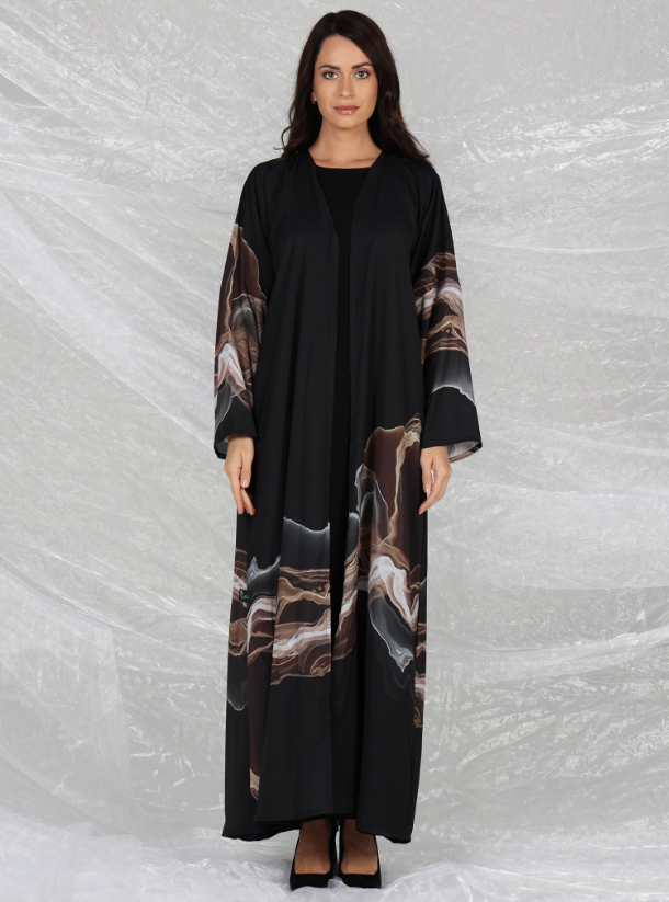 Spirit 212 Open printed abaya with printed sheila Abayas from Meem by ...