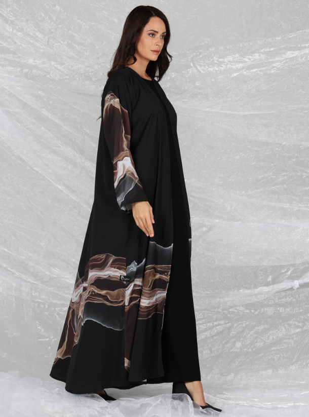Spirit 212 Open printed abaya with printed sheila Abayas from Meem by ...