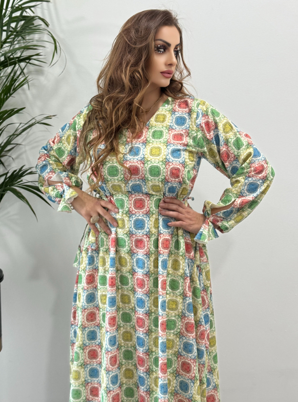 Colorful dress Colorful printed dress Dresses from Trendy Palace at Boksha