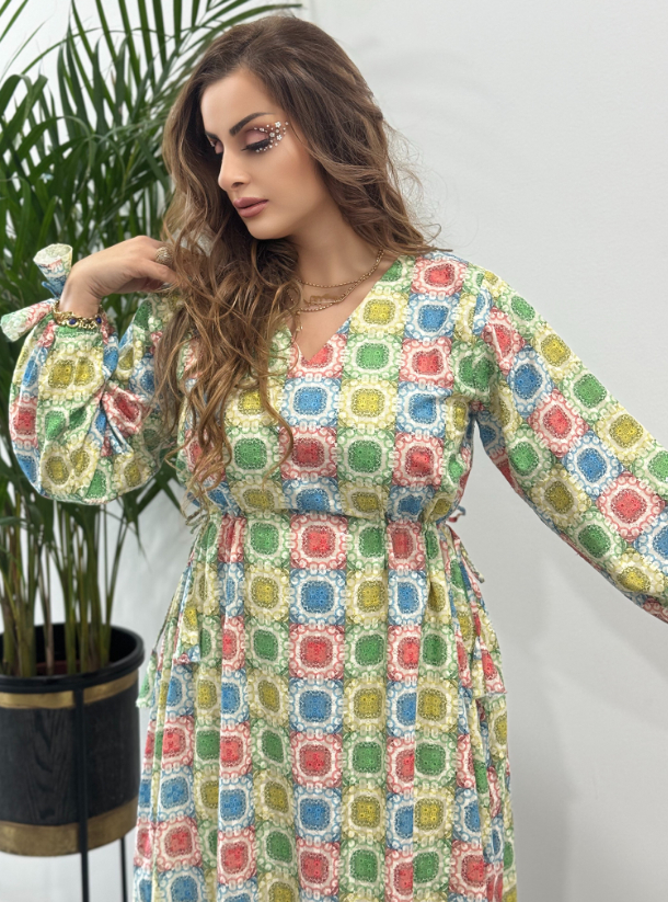 Colorful dress Colorful printed dress Dresses from Trendy Palace at Boksha