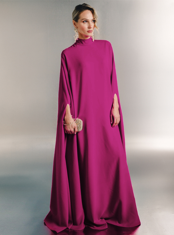 Solana maxi Elegant pink Maxi Dress Dresses from Moonmains at Boksha