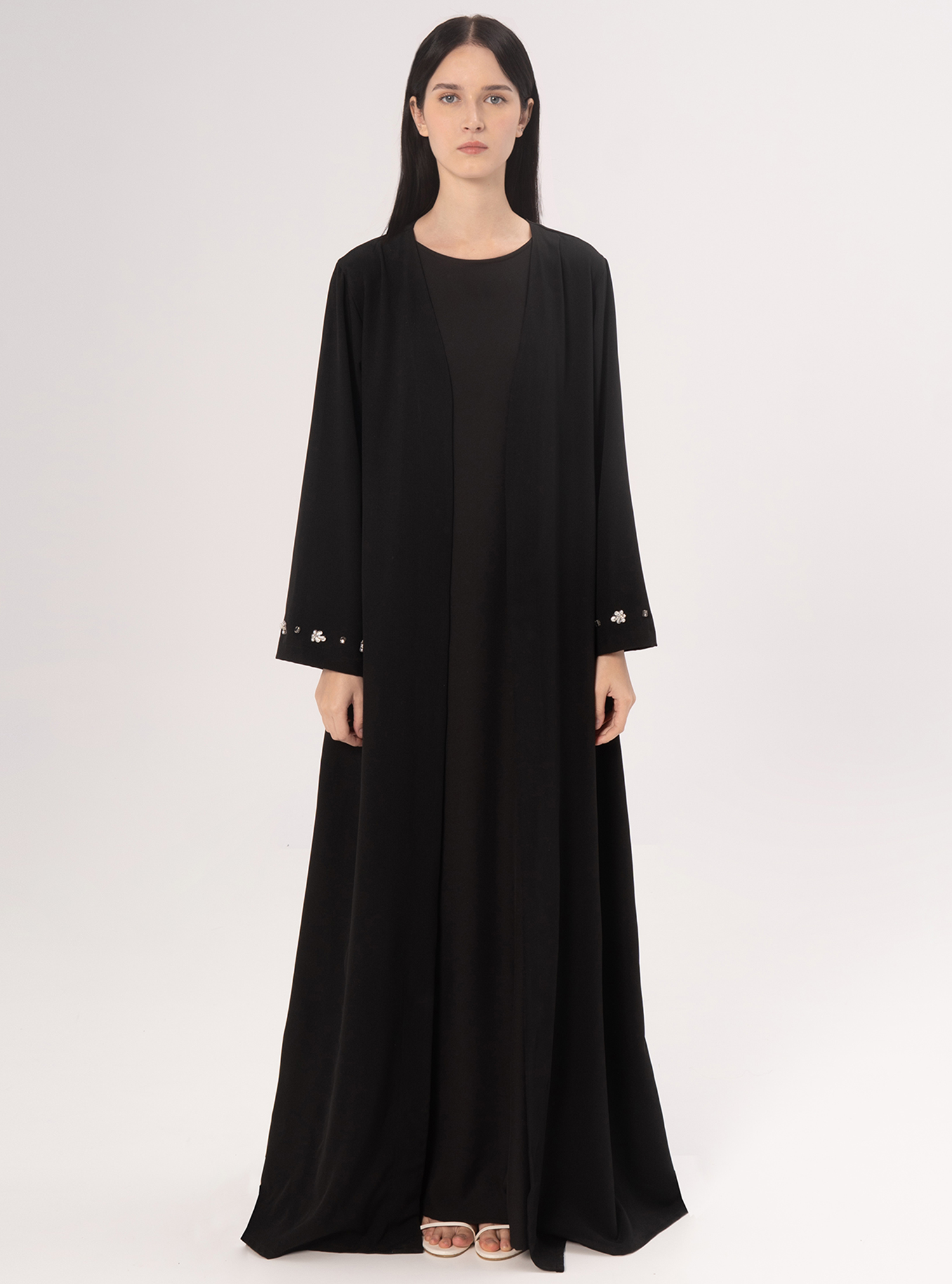 HEELA BLACK Heela open abaya is a classic essential abaya with ...