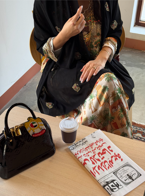 UAE emblem Handmade Embroidered UAE National Emblem Headscarf from ...