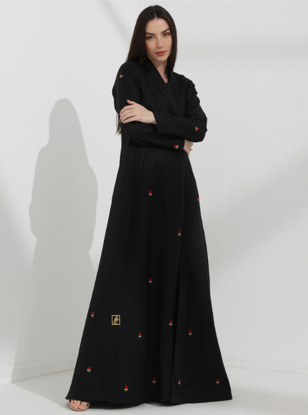 B Linen Abaya Casual Black Watermelon Linen Abaya Abayas from Shehna ...