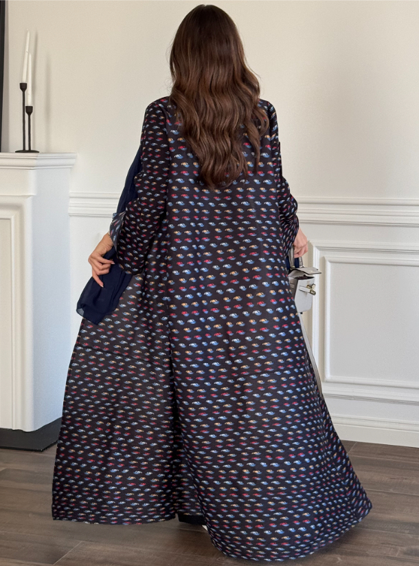 H-Candy Patterned Abaya With Matching Headscarf. Abayas from jinan Alali Boutique at Boksha