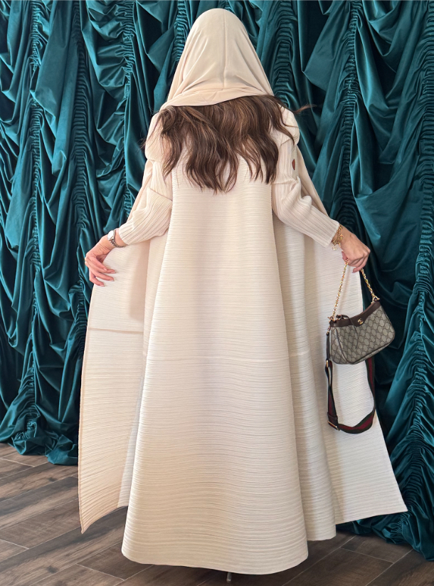 P-Milky Patterned Abaya With Matching Headscarf. Abayas from jinan Alali Boutique at Boksha