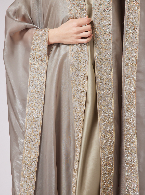 Gold lace bisht A luxurious gold lace bisht kaftan, hand-embroidered ...