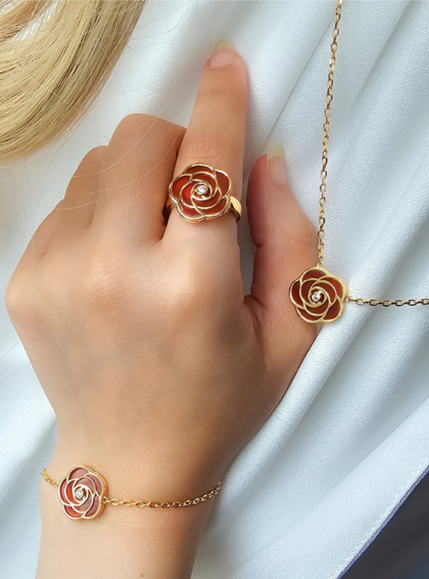 Red Rose ring Rose Ring (Red)- RING only Fashion Jewellery from Le ...