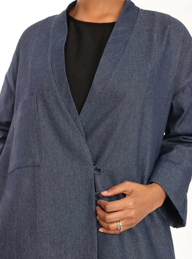 Denim Abaya Modern abaya with denim fabric Abayas from Yalla World at ...