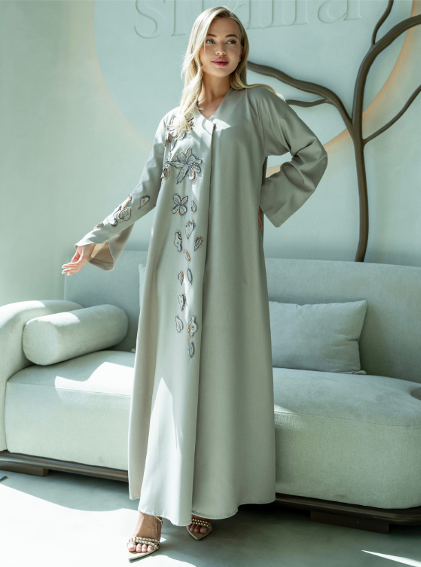Butterfly Elegant Summer classy Abaya With Matching Headscarf Abayas ...